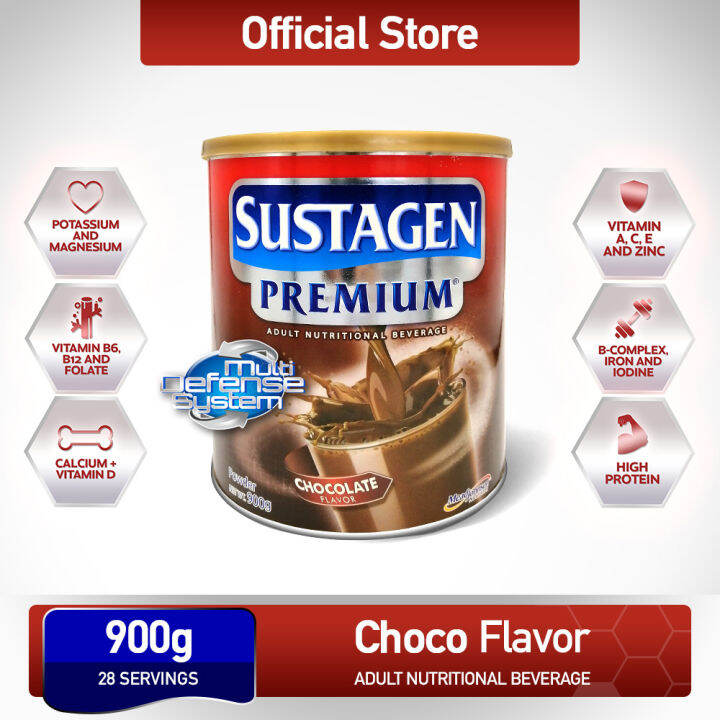 Sustagen Premium Chocolate Flavor 900g Adult Nutritional Powdered Milk ...