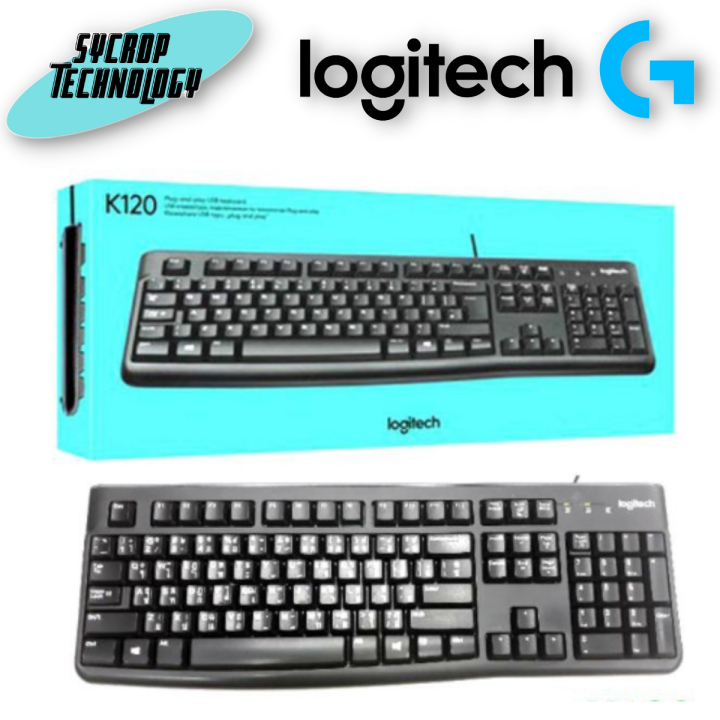 คีย์บอร์ด LOGITECH USB Keyboard (K120) Black ประกันศูนย์ เช็คสินค้าก่อนสั่งซื้อ | Lazada.co.th