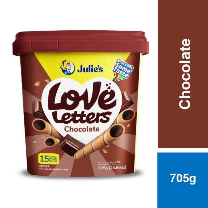 Julie's Love Letters Chocolate Cream Filling Kuih Belanda Berkrim ...