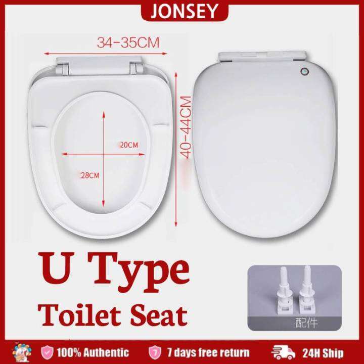 Plastic Toilet Cover Slow Close U Type Standard Toilet Seat Quiet ...