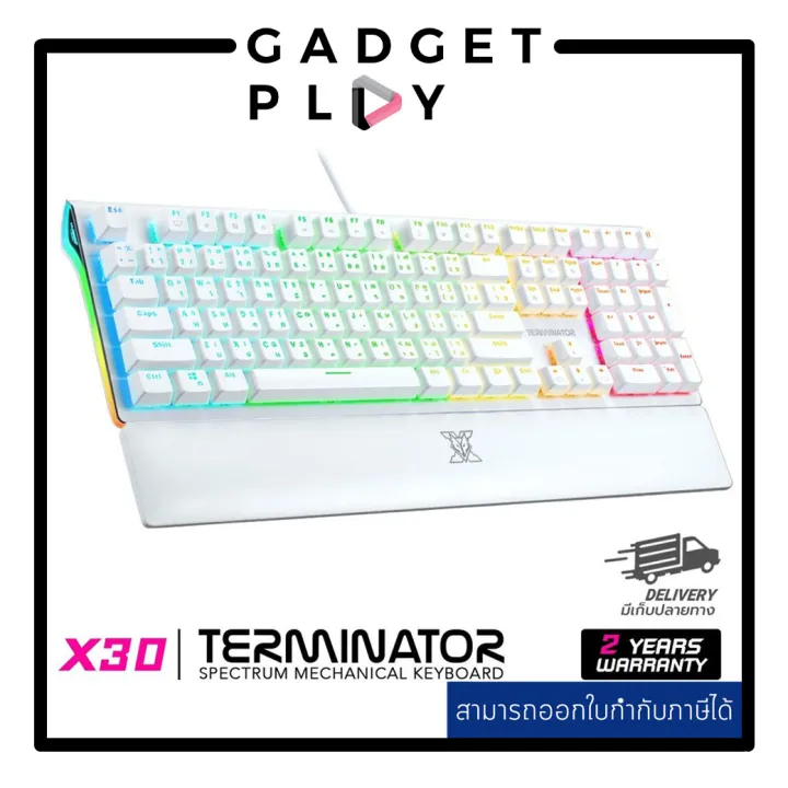 Nubwo X30 Terminator White Edition RGB mechanical keyboard ดีไซด์สวย ...