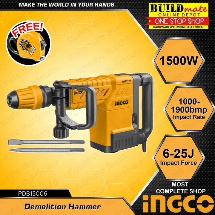 INGCO Demolition Hammer 1500W PDB15006 WITH FREE INGCO 3M TAPE MEASURE ...