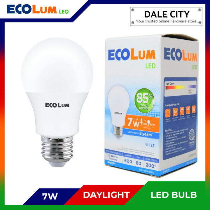 ECOLUM 7w LED Bulb Daylight E27 | Lazada PH