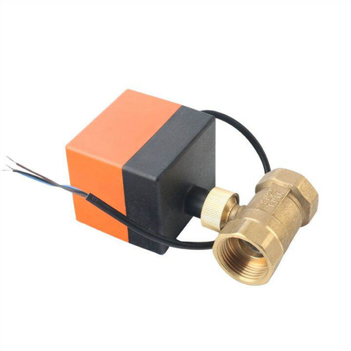 Ball Valve AC 220V Brass Electric Motorized Ball Valve 2 Way 3-Wire 1.6Mpa Thread DN15 -DN50 ...