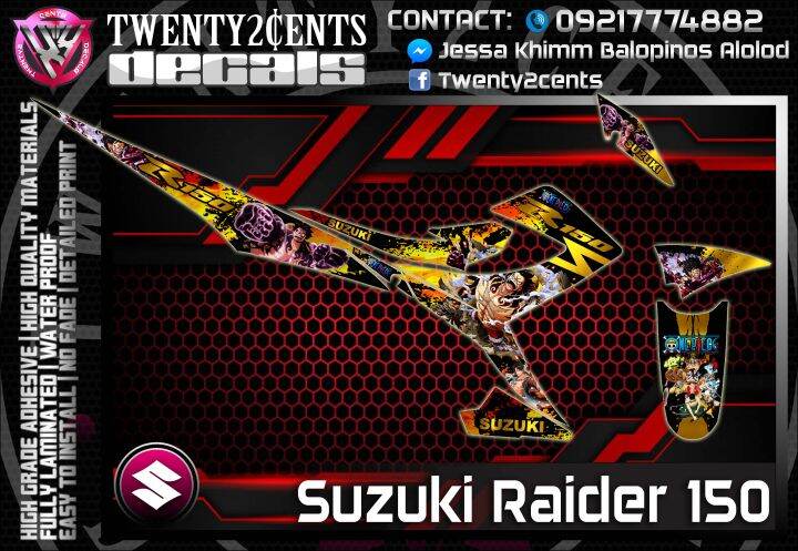 High-Quality Decals and Stickers for suzuki Raider 150 carb /reborn ...