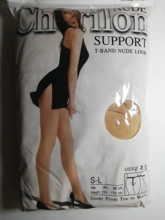 🌟🌈ถุงน่องเชอรี่ลอน NUDE Support แพ็ค 3 คู่🌟🌈 | Lazada.co.th