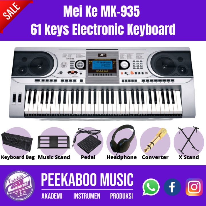 Meike MK-935 61 Keys Professional Performance Type Electronic Keyboard ...