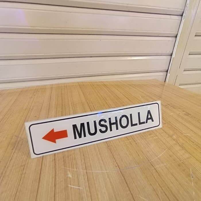 SIGN AKRILIK MUSHOLLA PANAH ARAH KIRI / KANAN UKURAN 5X20CM MUSHOLA ...