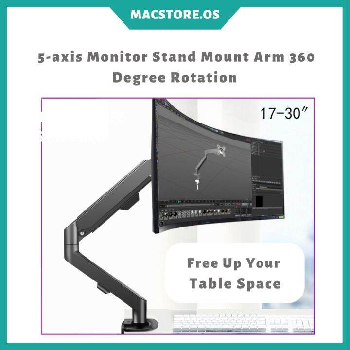 5-axis Monitor Stand Mount Arm 360 Degree Rotation | Cold Rolled Steel ...