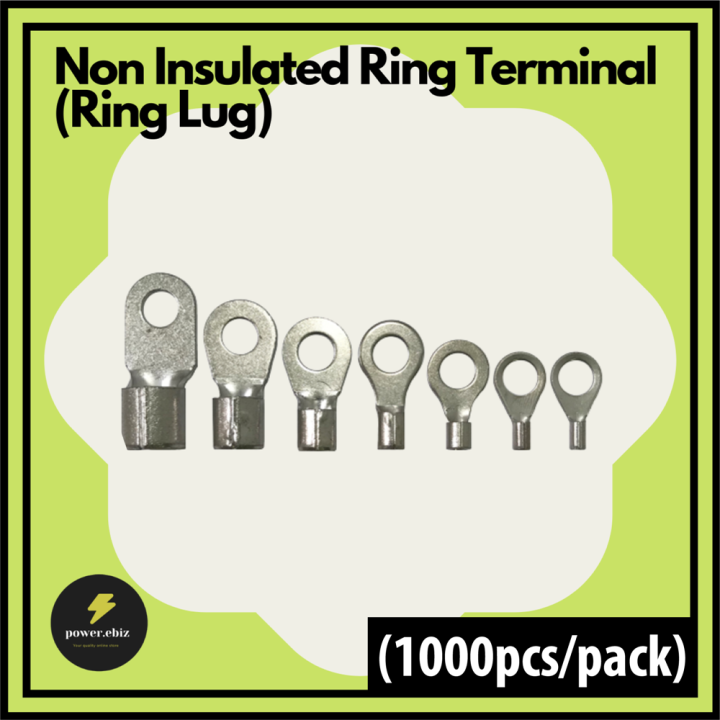 Non Insulated Ring Terminals - Ring Lug (1000pcs/pack) | Lazada