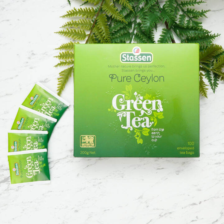 Stassen Pure Ceylon Green Tea - 100 Enveloped Paper Tea Bags | Lazada