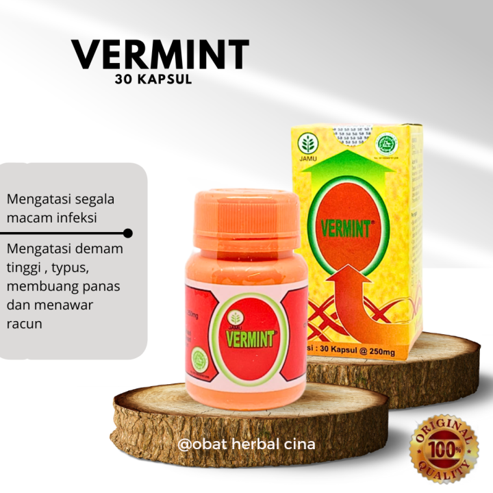 VERMINT - obat tipes kapsul cacing isi 30 kapsul | Lazada Indonesia