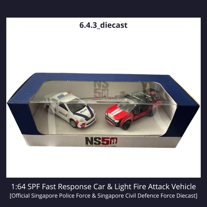 [Local Stock] 1:64 SPF Fast Response Car & Light Fire Attack Vehicle ...