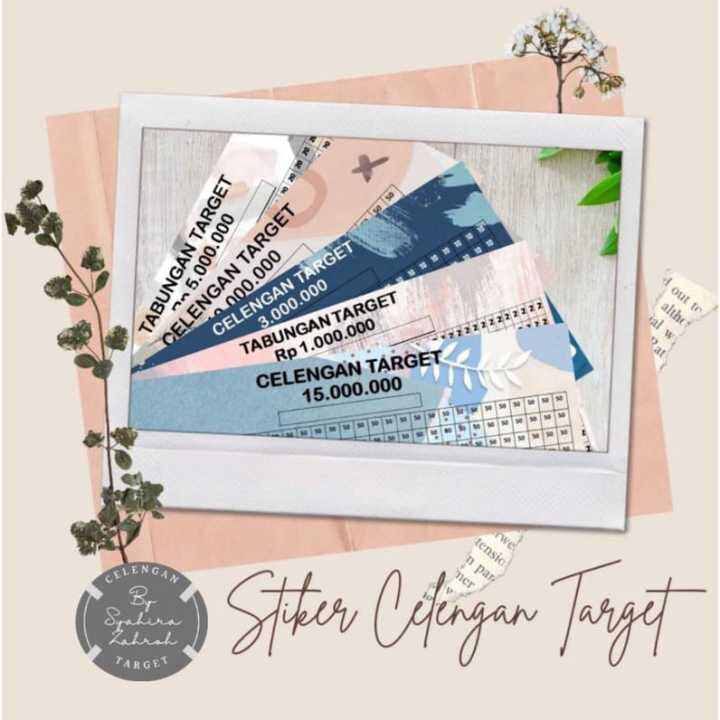 STIKER CELENGAN TARGET/STIKER CELENGAN SEDEKAH SUBUH/STIKER TABUNGAN ...