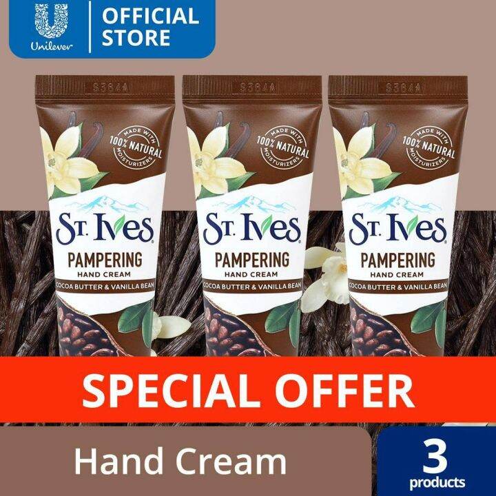 St Ives Hand Cream Pampering Cocoa Butter and Vanilla 30 ml Pack of 3 ...