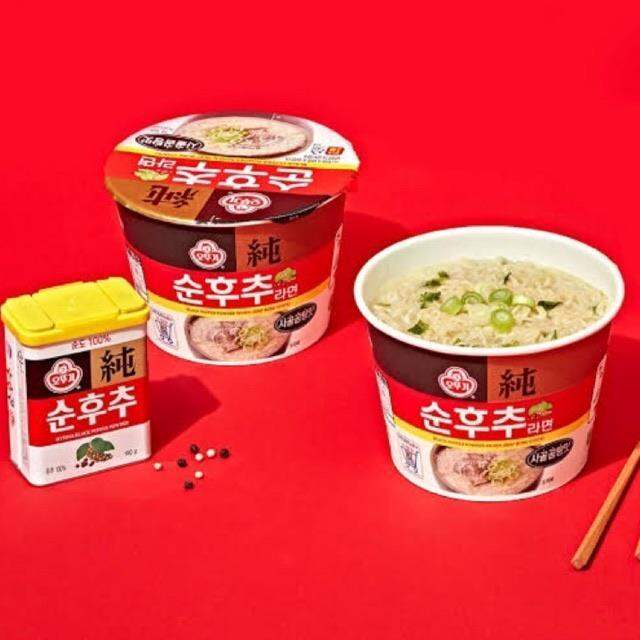 [Ottogi] 2021 BLACK PEPPER POWDER CUP RAMYUN RAMEN 105g (BEEF BONE ...