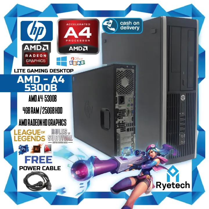 DESKTOP / HP SLIM / AMD A4-5300B / LITE GAMING DESKTOP / 4GB RAM ...