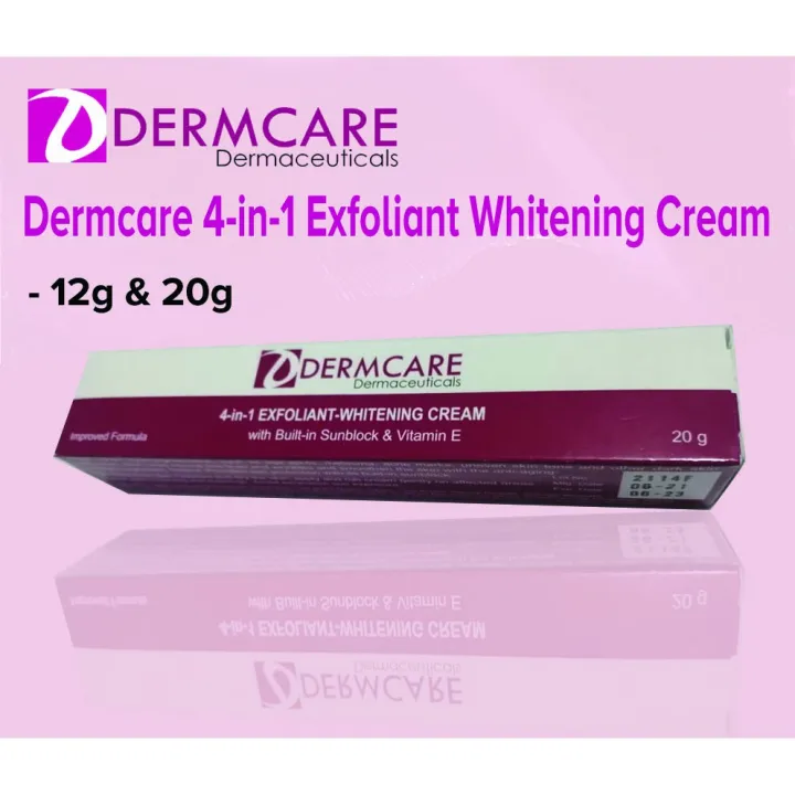 Dermcare 4-in-1 Exfoliant Whitening Cream with built in Sunblock and ...
