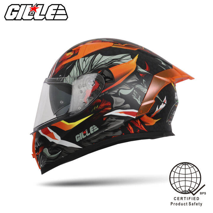 Gille Helmet 135 GTS V1 SLIFER Motorcycle Helmets Full Face Dual Visor ...