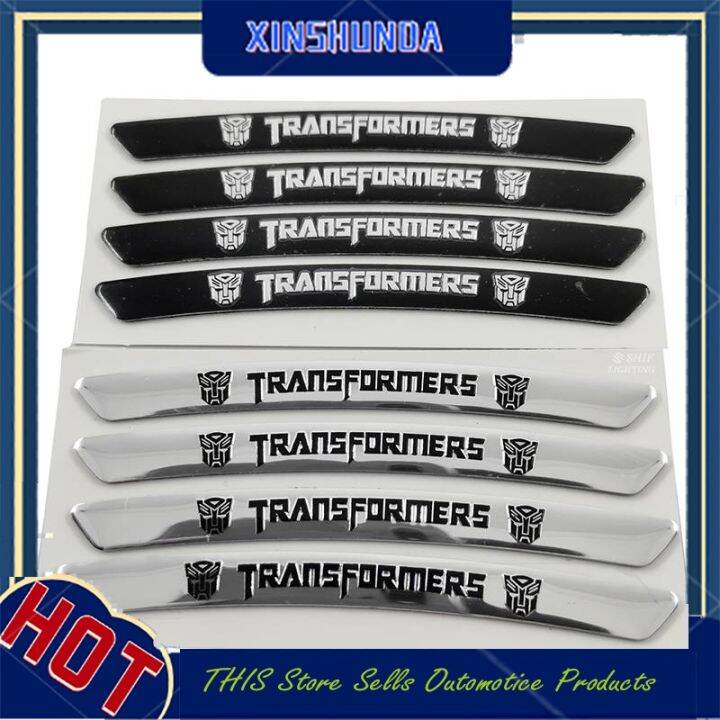 XSD 4 x Aluminum Autobot TRANSFORMER Letter Logo Car Auto Wheel Tire ...