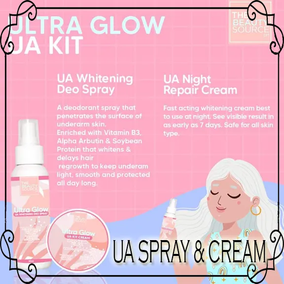 Ultra Glow UnderArm Kit Spray & Cream by The Beauty Source | Lazada PH