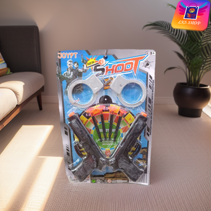 Mainan Set Polis Kids Play Police Set Kids Shooting Set Permaian Pistol ...