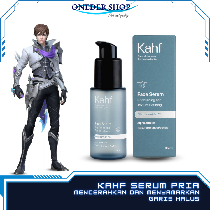 Kahf Brightening and Texture Refining Face Serum 35 ml - Serum Wajah Pria untuk Mencerahkan ...