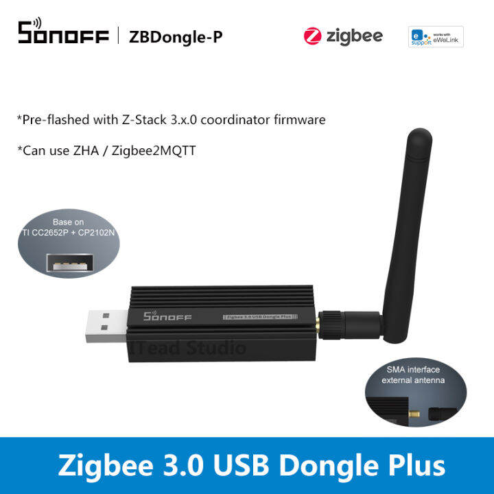 ITEAD SONOFF Zigbee Dongle ZBDongle-P / ZBDongle-E Zigbee 3.0 USB ...