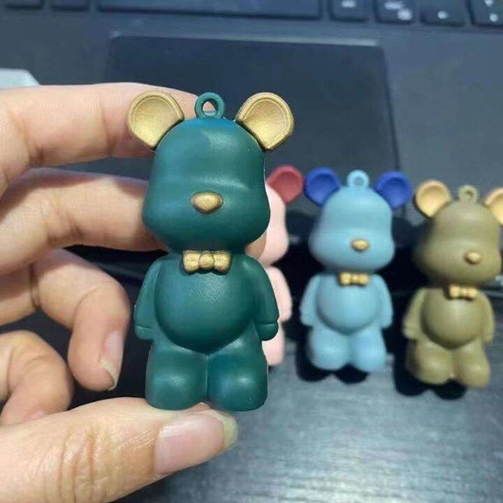 ins立体北欧树脂领结熊钥匙圈礼品 Bear bricks keychain bearbrick | Lazada