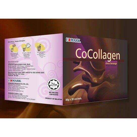 Edmark Cocollagen Chocolate Drinks Sachets of 20 per box | Lazada PH