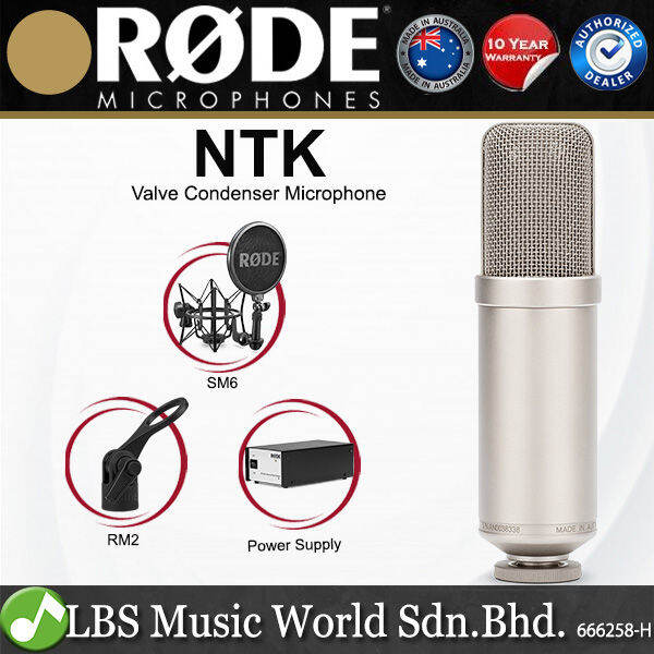 Rode NTK Large Diaphragm Tube Mic Condenser Cardioid Microphone with Ultra Low Noise | Lazada