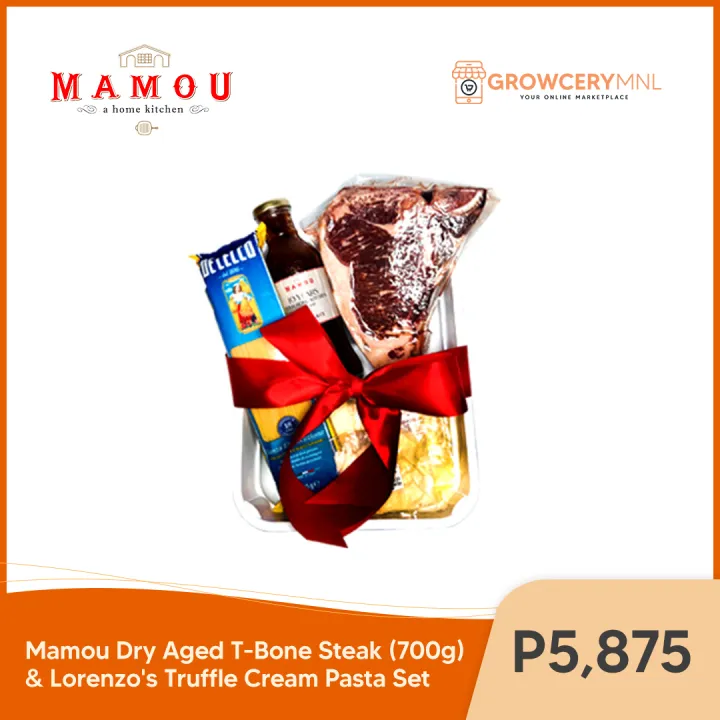 Mamou Dry Aged T-Bone Steak (700g) & Lorenzo's Truffle Cream Pasta Set ...