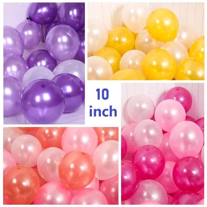 10 inch 50PCS Glossy Latex Balloon Kids Birthday Party Wedding Baby ...