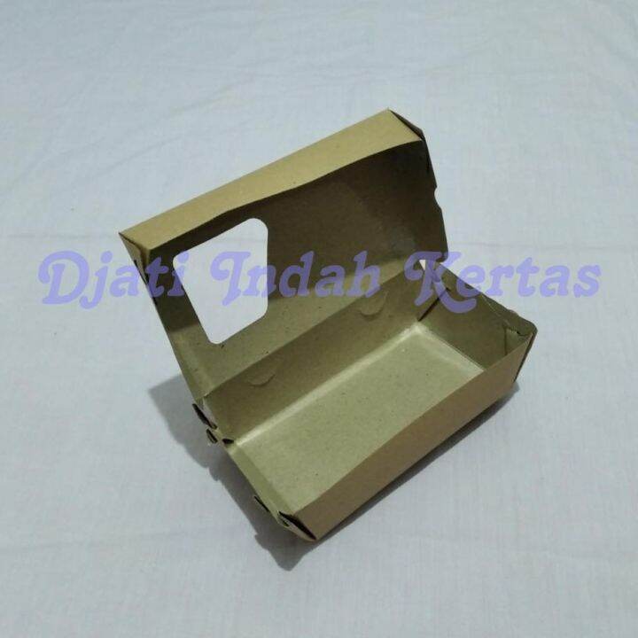 Paper Lunch Box Eco Take Away Size L / Coklat - Window / Kotak Nasi Kertas / Meal Box | Lazada ...