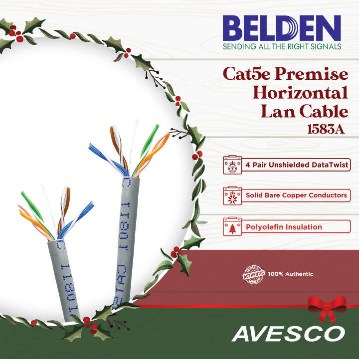 Belden Lan Cables | Cat5e Premise Horizontal Cable (200MHz), 4 Pair ...
