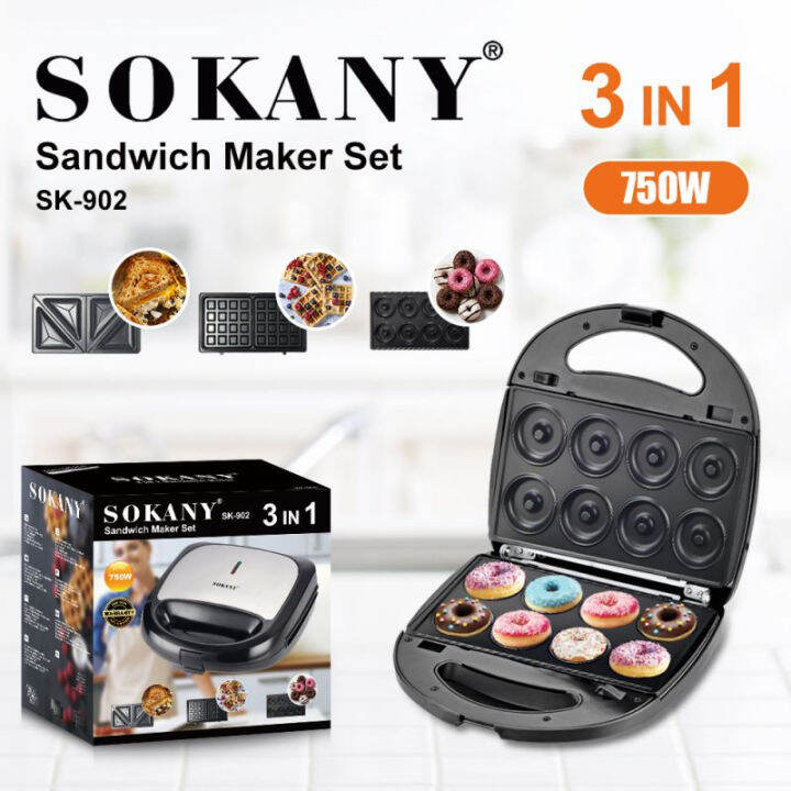 3 In1 Sandwich Waffle Panini Cake Maker Sandwich Waffle Breakfast Machine | Lazada PH