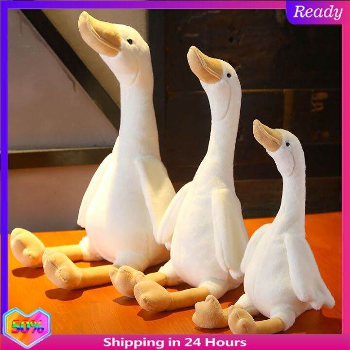 【现货正品】Big white goose doll pillow duck plush toy to accompany slee ...
