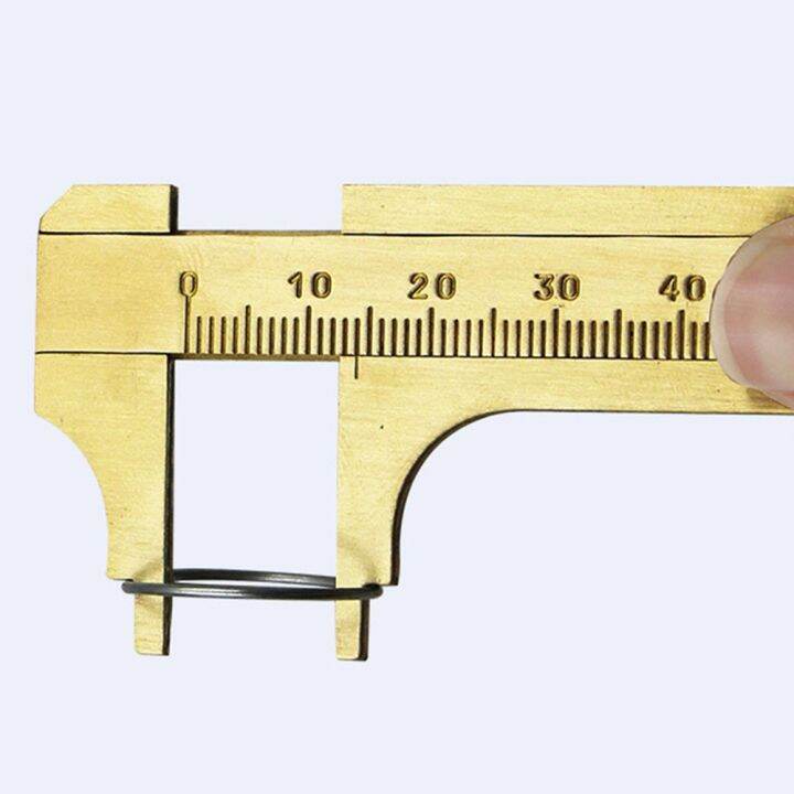 Mini Vernier Caliper Ruler Brass Scale 80/100mm Sliding Gauge Vernier ...