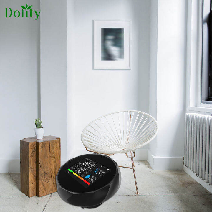 Dolity 5in1 CO2 Detector, Temperature and Relative Humidity Tester ...