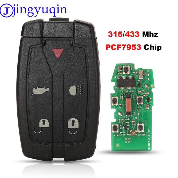 jingyuqin Remote 5Buttons 315/433Mhz Car Key For Land Rover Freelander ...