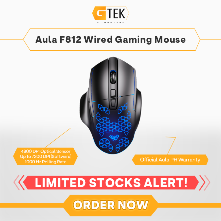 Aula Wind F812 4800 DPI USB Wired Gaming Mouse | Lazada PH