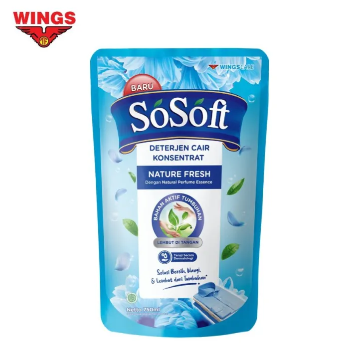 So Soft Liquid Detergent Fresh Pouch 750 ml- REFFIL | Lazada Indonesia