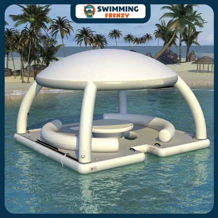 #64SF Inflatable Yacht Beach Floating Island Leisure Platform Water ...