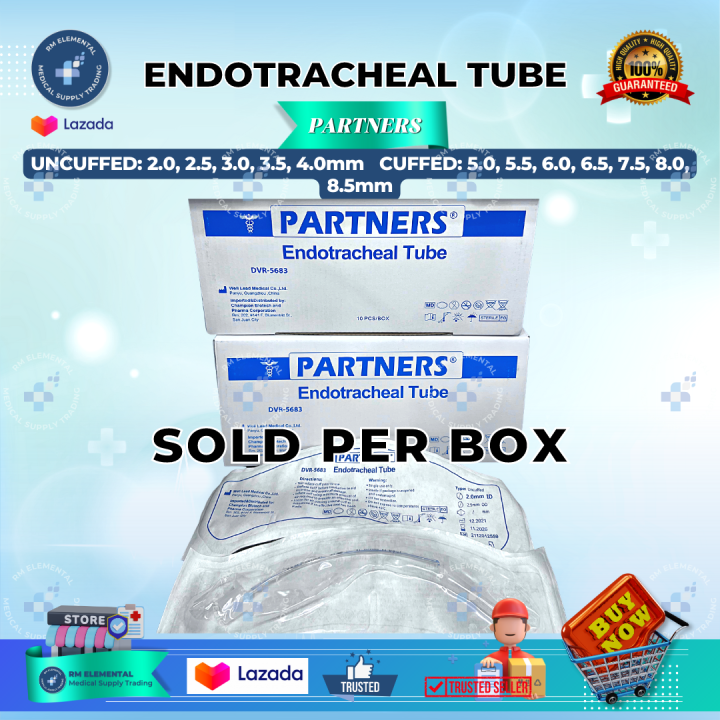 Endotracheal Tube, Cuffed/ Uncuffed (PARTNERS) SOLD PER BOX | Lazada PH