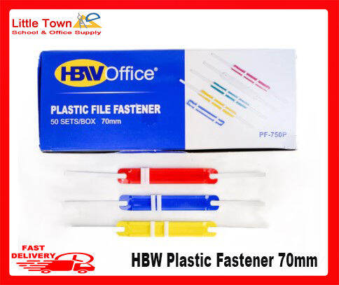 HBW Assorted Color Plastic Paper Fastener 70mm | Lazada PH
