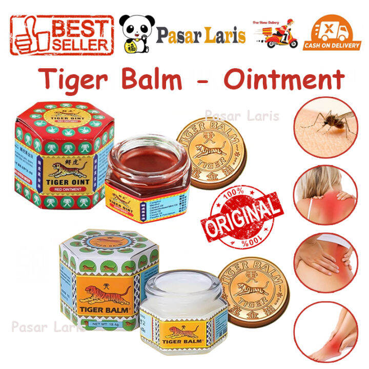 Balsem TIGER BALM Ointment Cap Macan Merah dan Putih Red White 20g ...