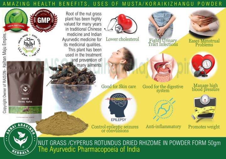 Natural Herbal MUSTA/KORAIKIZHANGU /NUT GRASS /CYPERUS ROTUNDUS DRIED ...