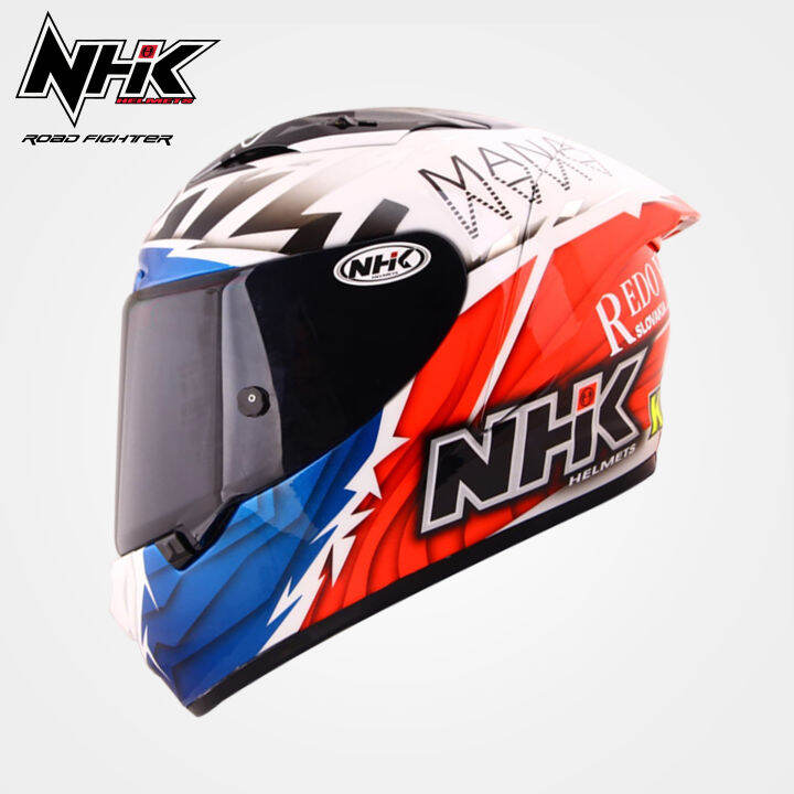 NHK Helmet GPR TECH V2 Jakub Kornfeil BRNO Long Spoiler Double D Ring ...