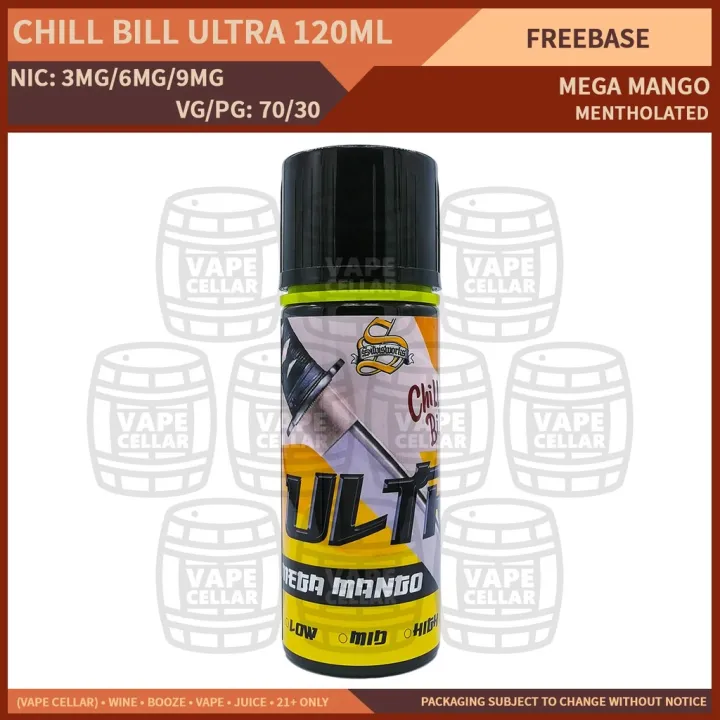 Chill Bill Ultra 120ML Mega Mango (3 MG) [ 002] [HFZH0822] | Lazada PH