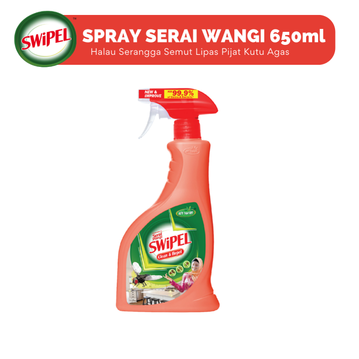 SWiPEL 650ml Serai Wangi Spray by Afy Haniff Kitchen Cleaner with Insect Repellent Semburan ...